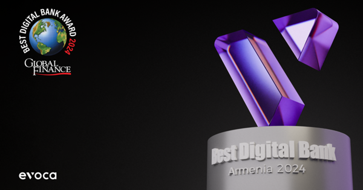 New Award | Best Digital Bank | Global Finance | Evoca
